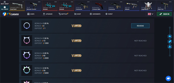 CS2 High Odds Case Opening Site